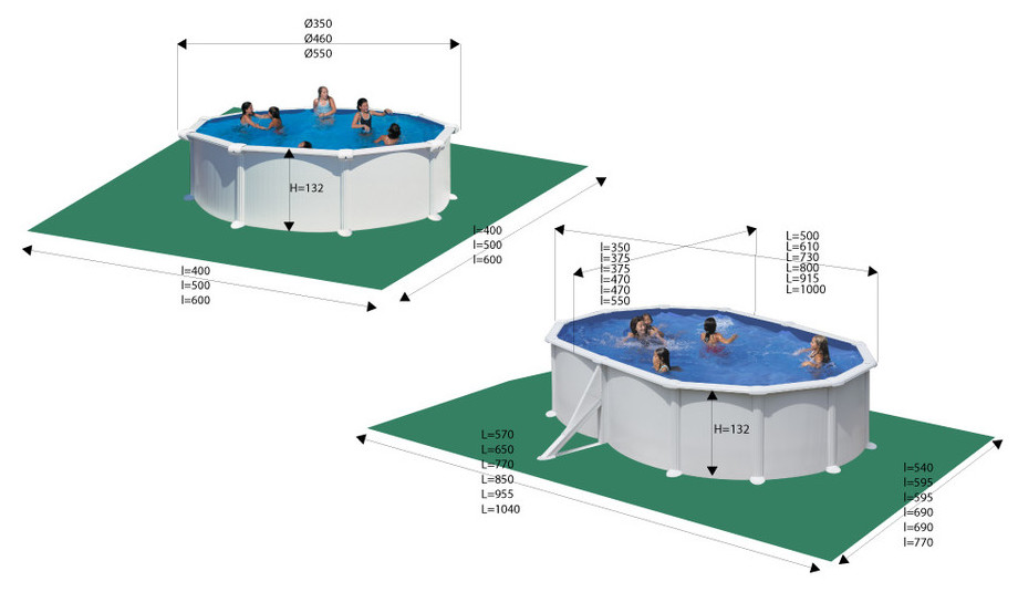 Kit piscine GRE Atlantis structure acier blanc tout inclus Kit piscine GRE Atlantis structure acier blanc tout inclus