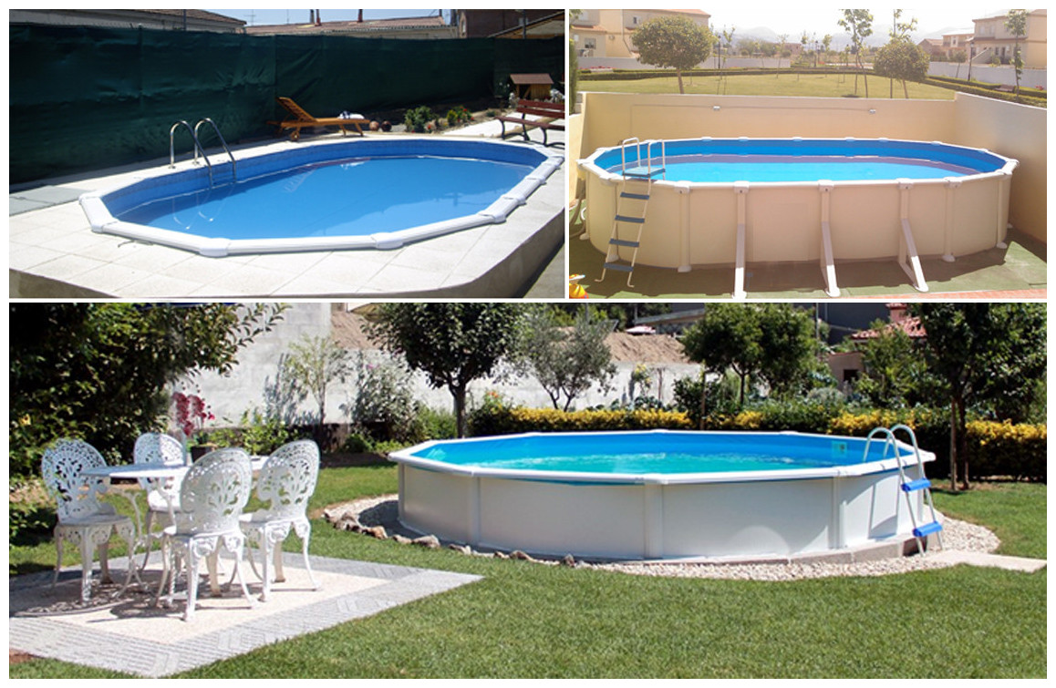 Piscine acier blanc Gré pas chère | Azores & Borabora | Piscine-Center.Net